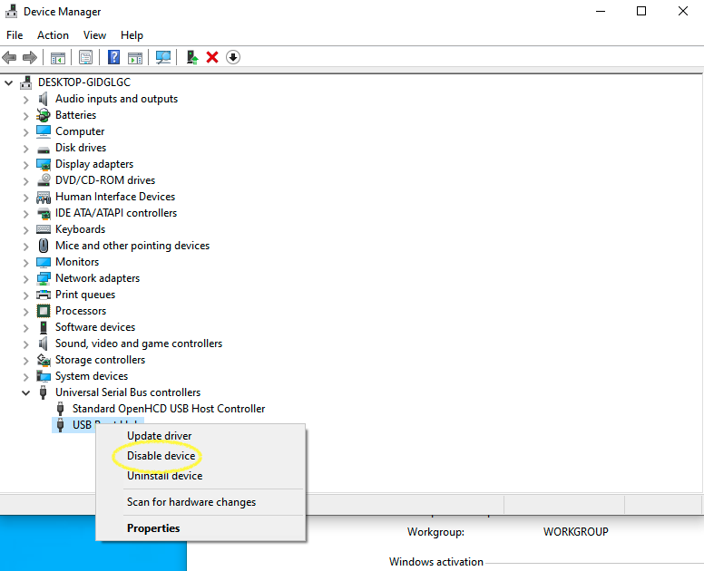 How to Disable USB Ports in Windows 10